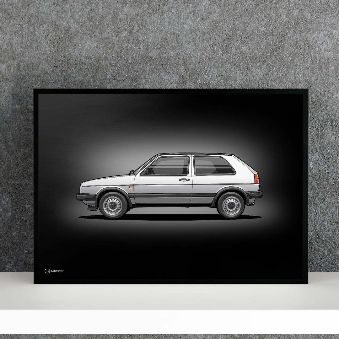 Golf GTI MK2 Poster Golf 2 Poster GTI Poster Sports Car Poster Car ...