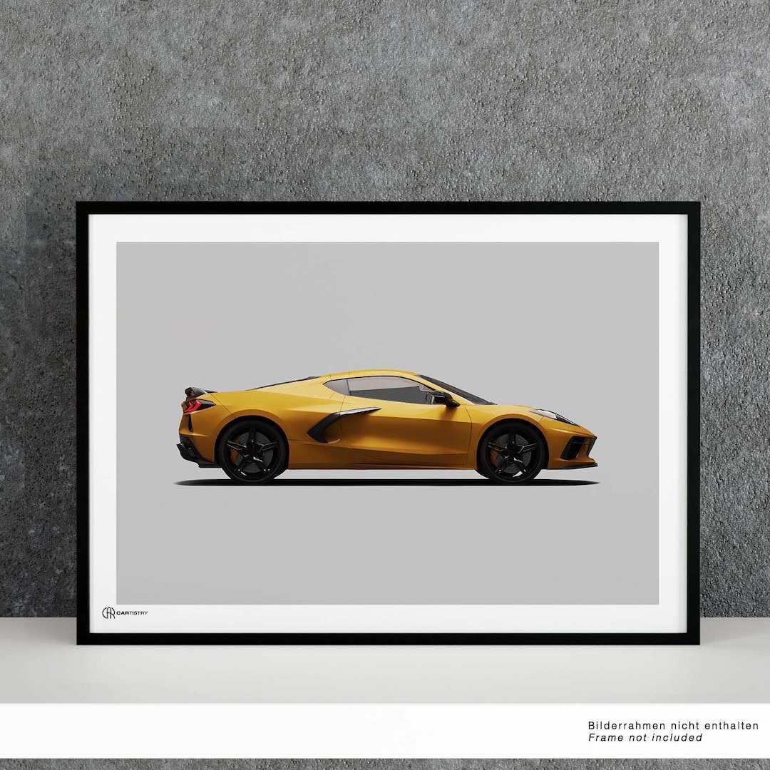Corvette C8 Poster Sports Car Poster Muscle Car Poster Car Poster Gift ...