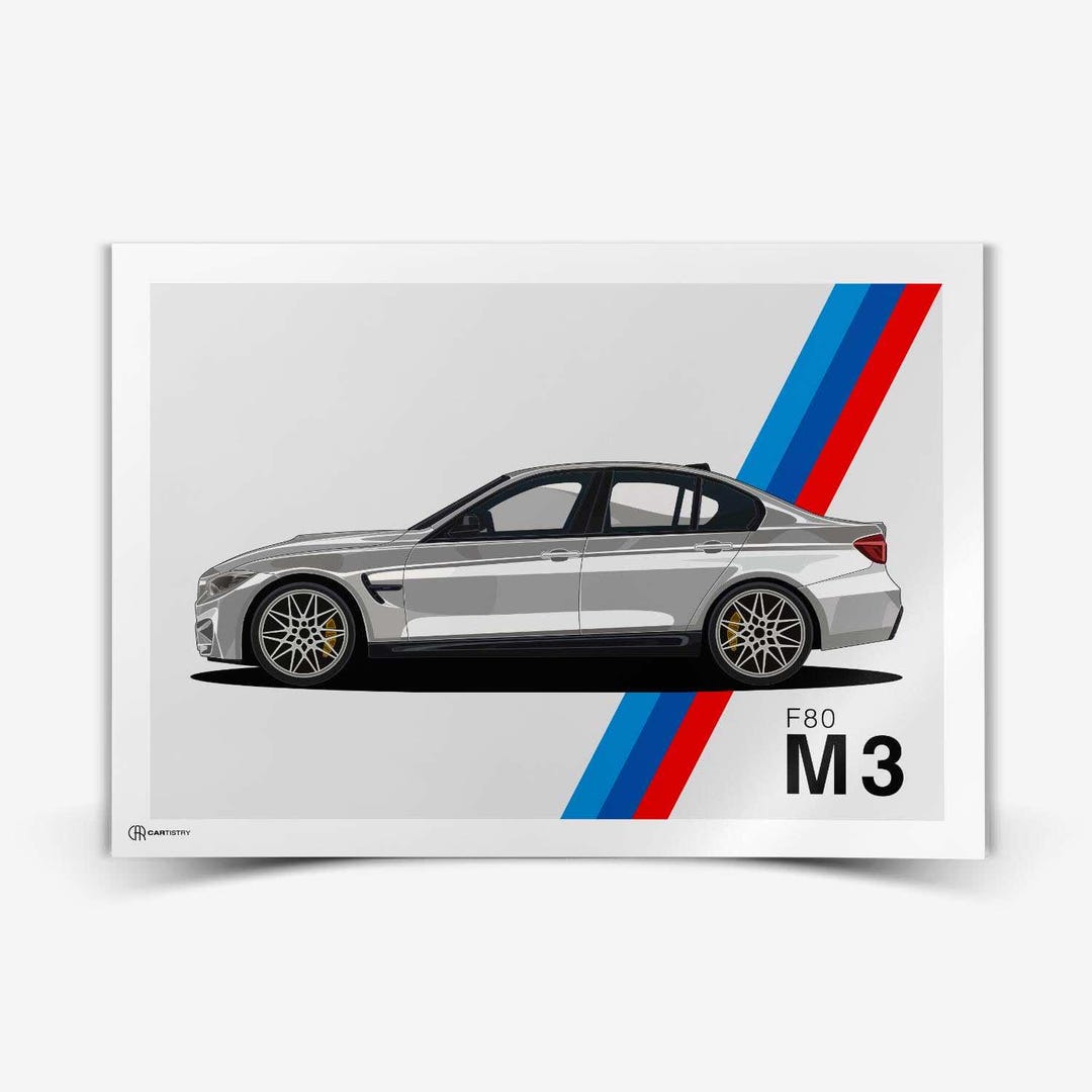 Car Poster M3 F80 Artwork CARTISTRY® - Etsy UK