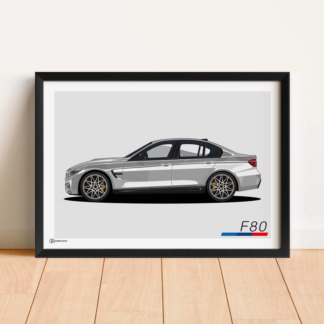 M3 F80 Poster Side Artwork Sports Car Poster M3 Posters - Etsy UK