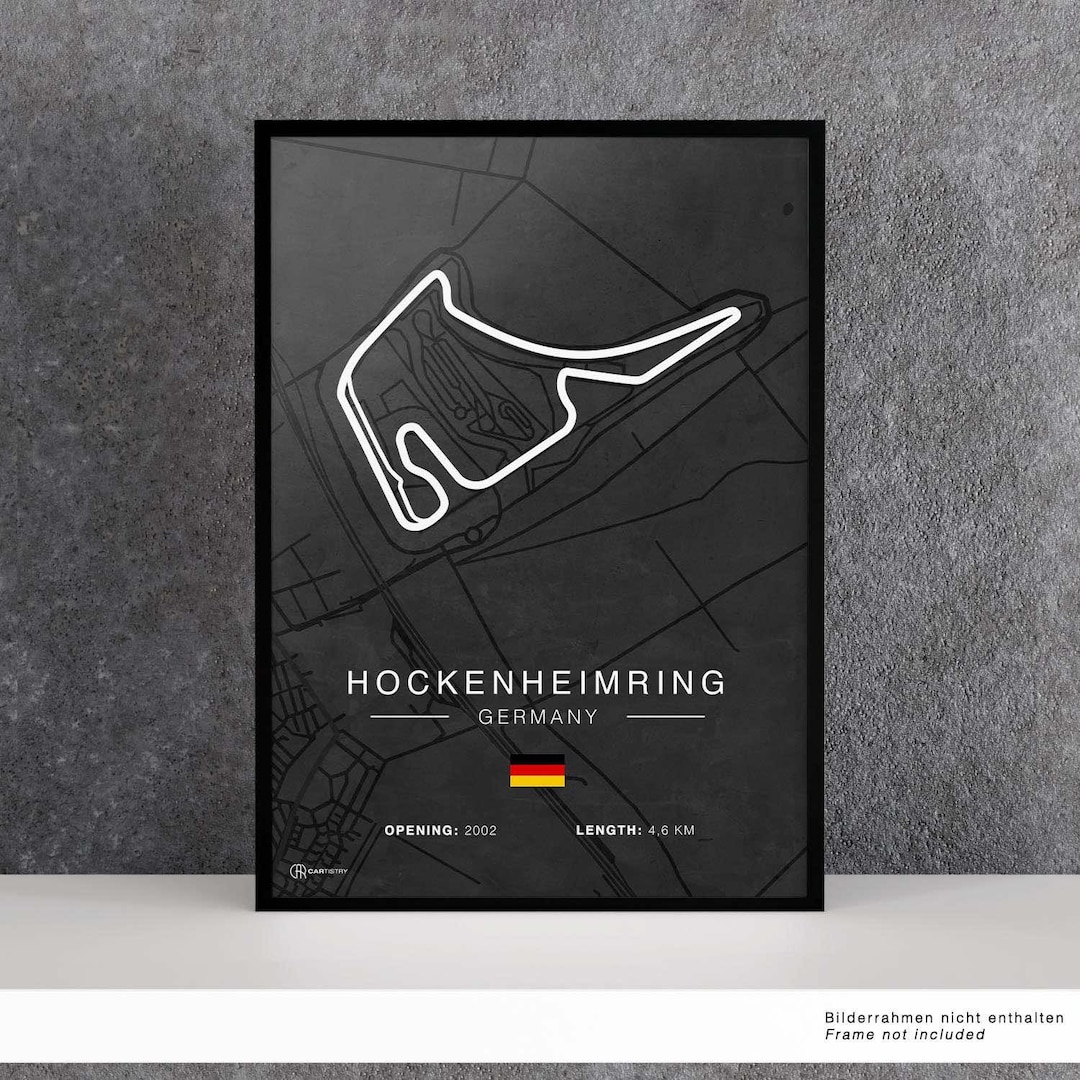 Hockenheimring Poster Dark Racetrack Poster Formula 1 Poster Motorsport ...