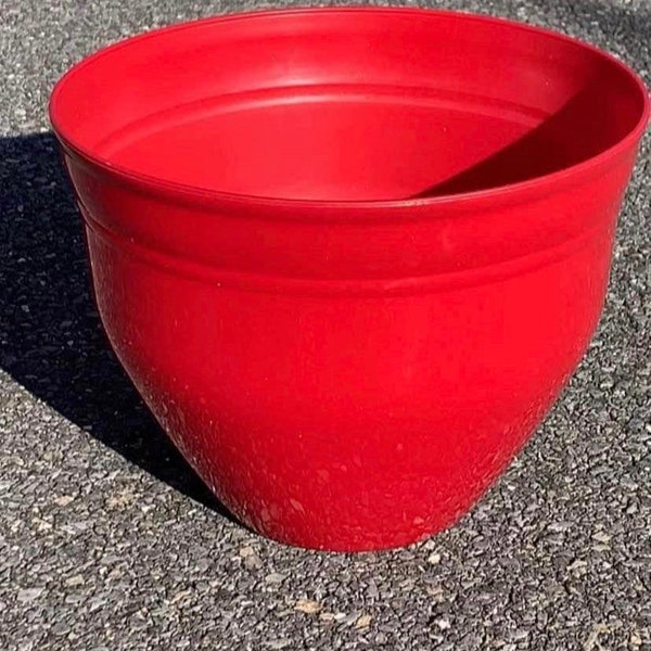 Red Flower Pot - Etsy
