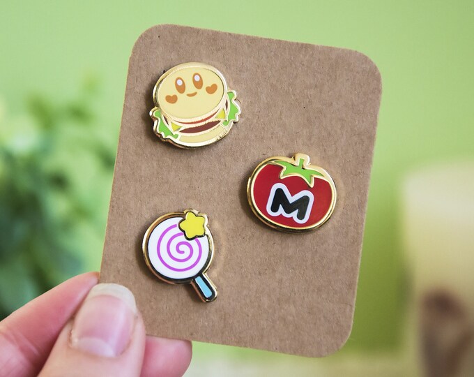 Kirby Mini Filler Pins Lapel Pin Hard Enamel Pin Kirburger Maxim Tomato ...
