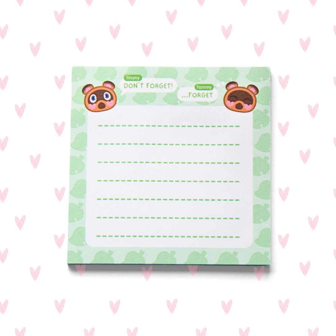 Animal Crossing Sticky Notes Cute ACNH New Horizons Timmy and Tommy ...