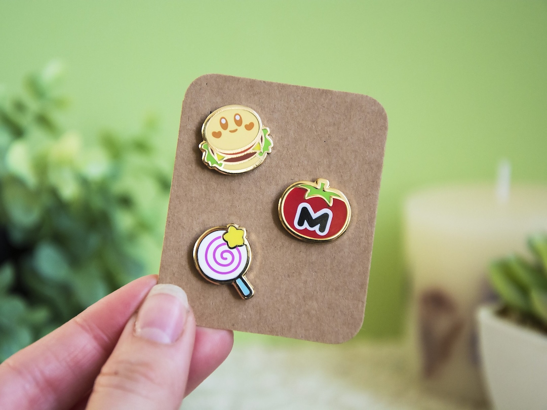 Kirby Mini Filler Pins Lapel Pin Hard Enamel Pin Kirburger Maxim Tomato ...