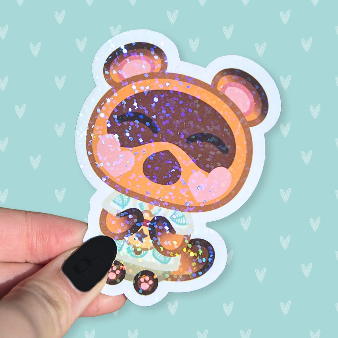 Tom Nook Holographic Sticker | Animal Crossing | ACNH | New Horizons ...