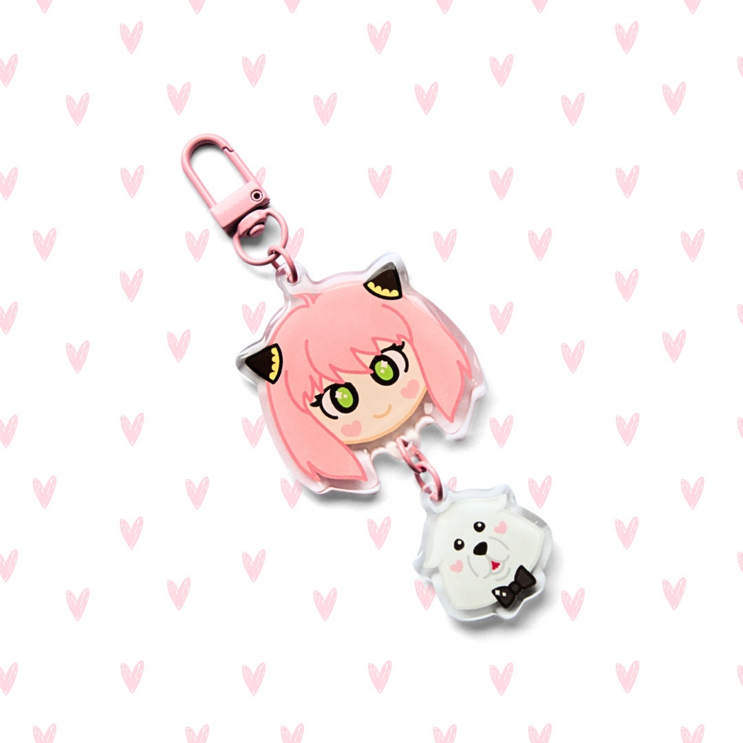 Anya Keychain | Cute | Kawaii | Chibi | Gift | Sxf | Spyxfamily | Charm ...