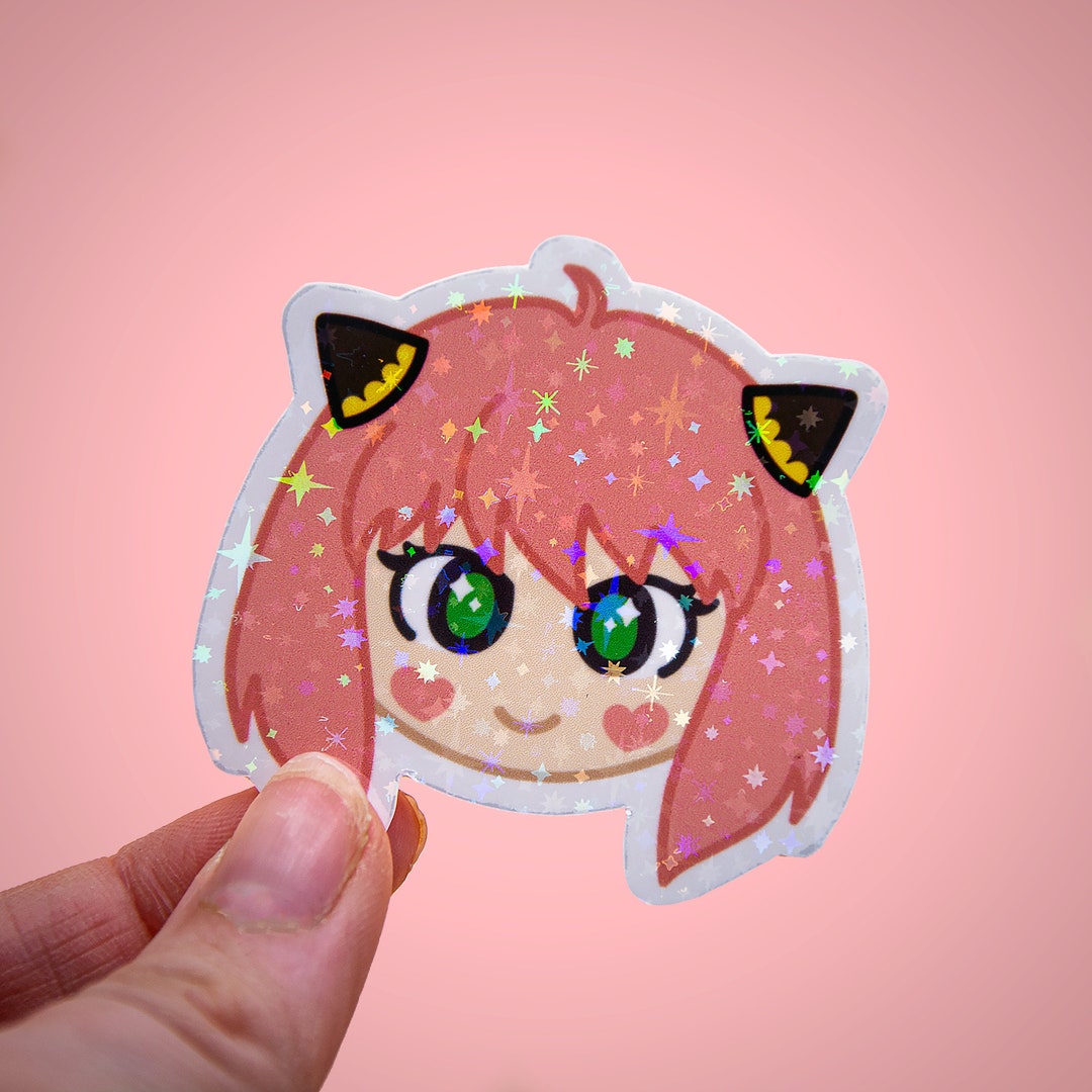 Anya Holographic Sticker Cute Kawaii Chibi Gift Sxf Spyxfamily ...