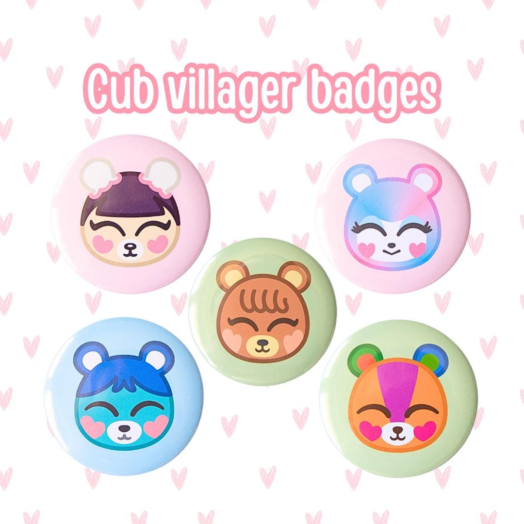 Cub Villager Badges Stitches Maple Bluebear Judy Pekoe Animal Crossing ...