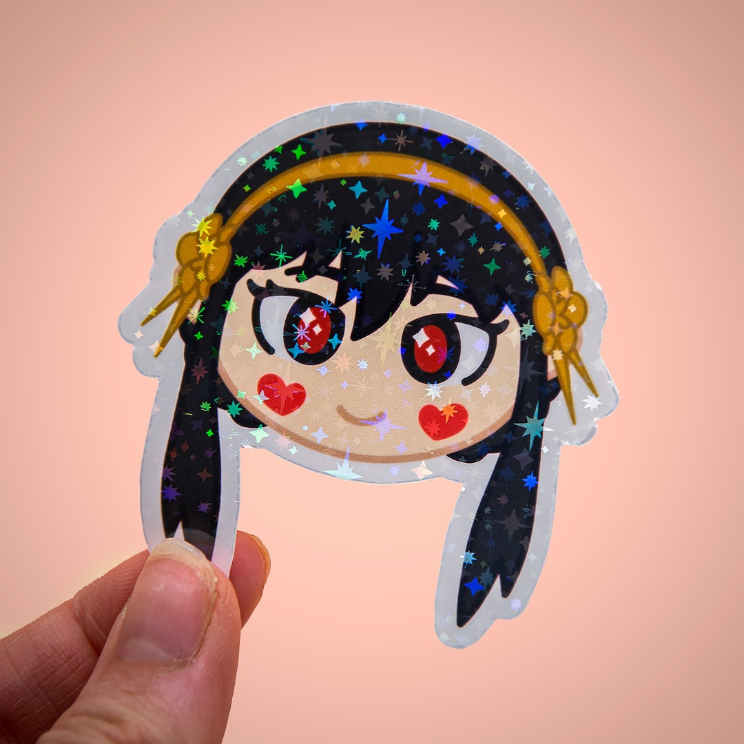 Yor Holographic Sticker Cute Kawaii Chibi Gift Sxf Spyxfamily ...