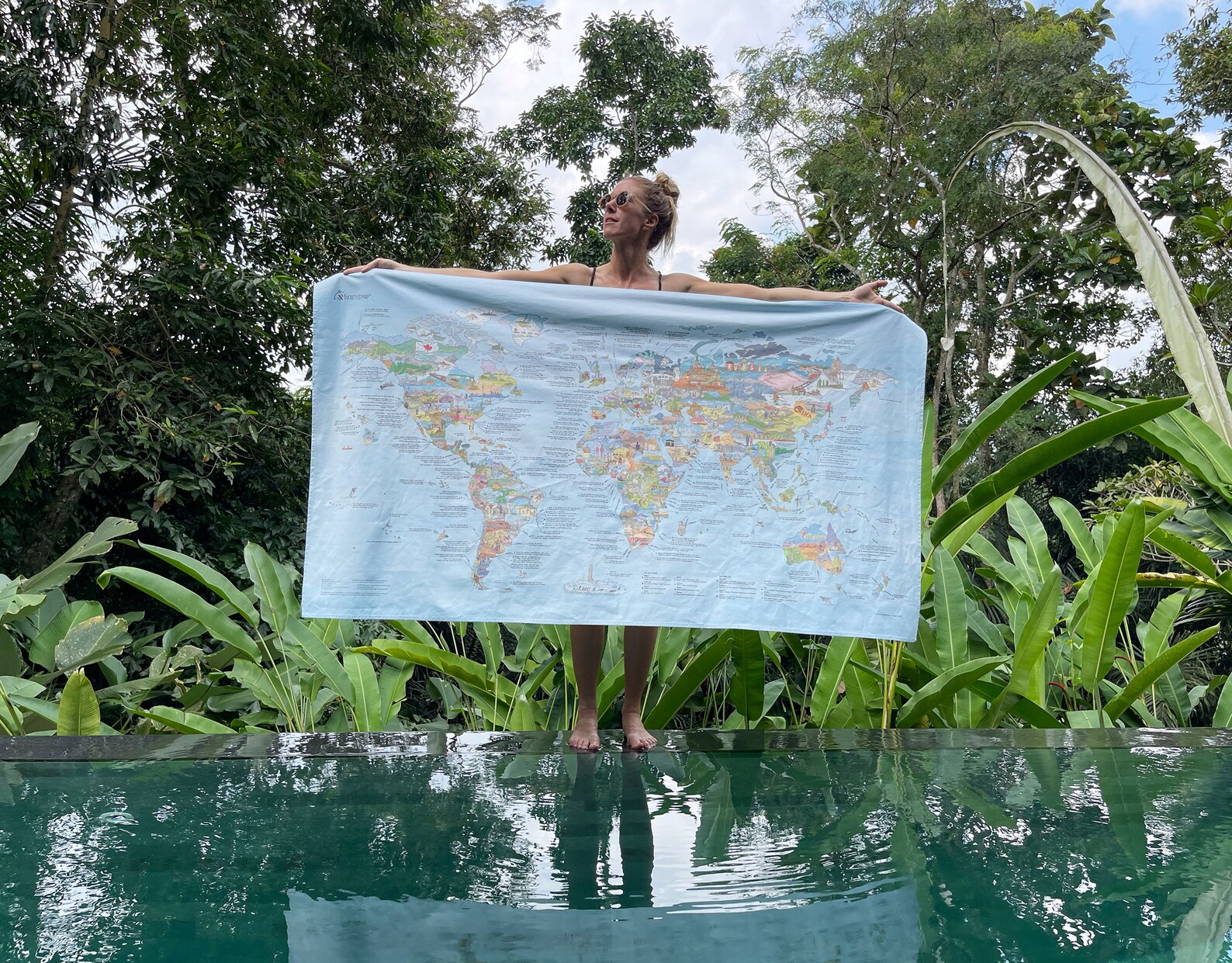 Bucketlist Map Towel - Awesome Maps Adventure World Map Beach Towel ...