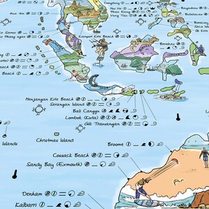 Kitesurf Map - Awesome Maps World Map Print for Kitesurfers - the ...
