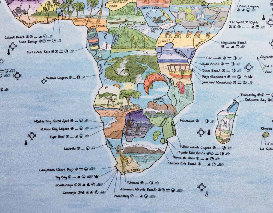 Kitesurf Map Towel Awesome Map World Map Beach Towel for Kitesurfers ...