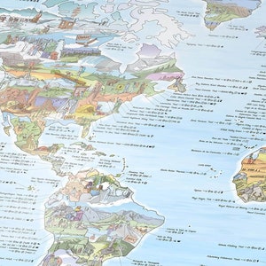 Hiking Map - Awesome Maps World Map Print for Hikers - the Perfect Gift ...