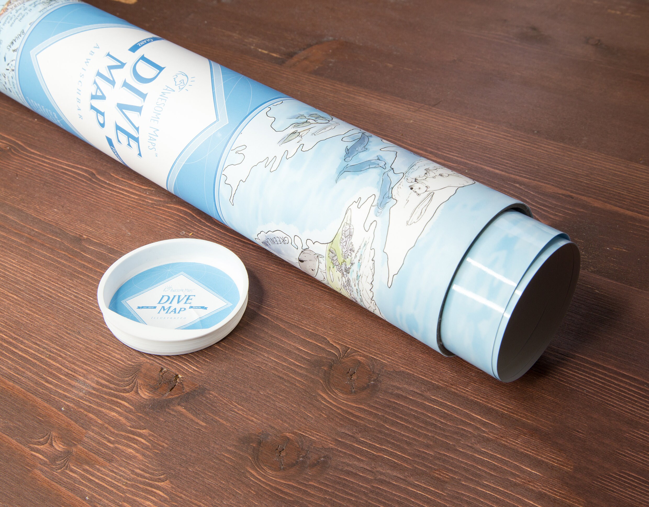 Dive Map World Map Poster for Divers Awesome Map Scuba - Etsy