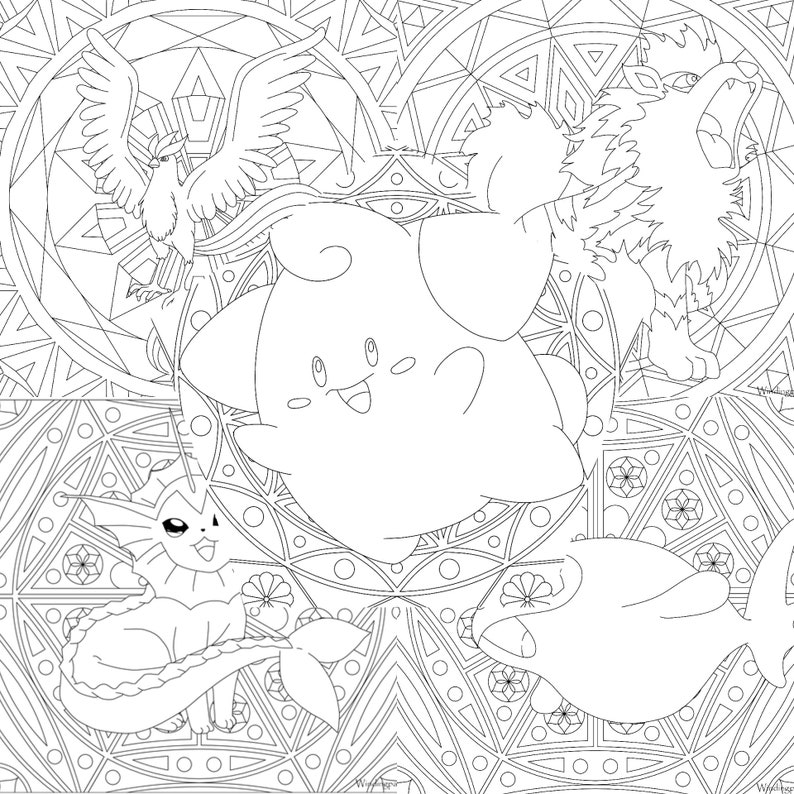 Pokemon Relaxation Colouring Pack for Google Drive Only - Etsy