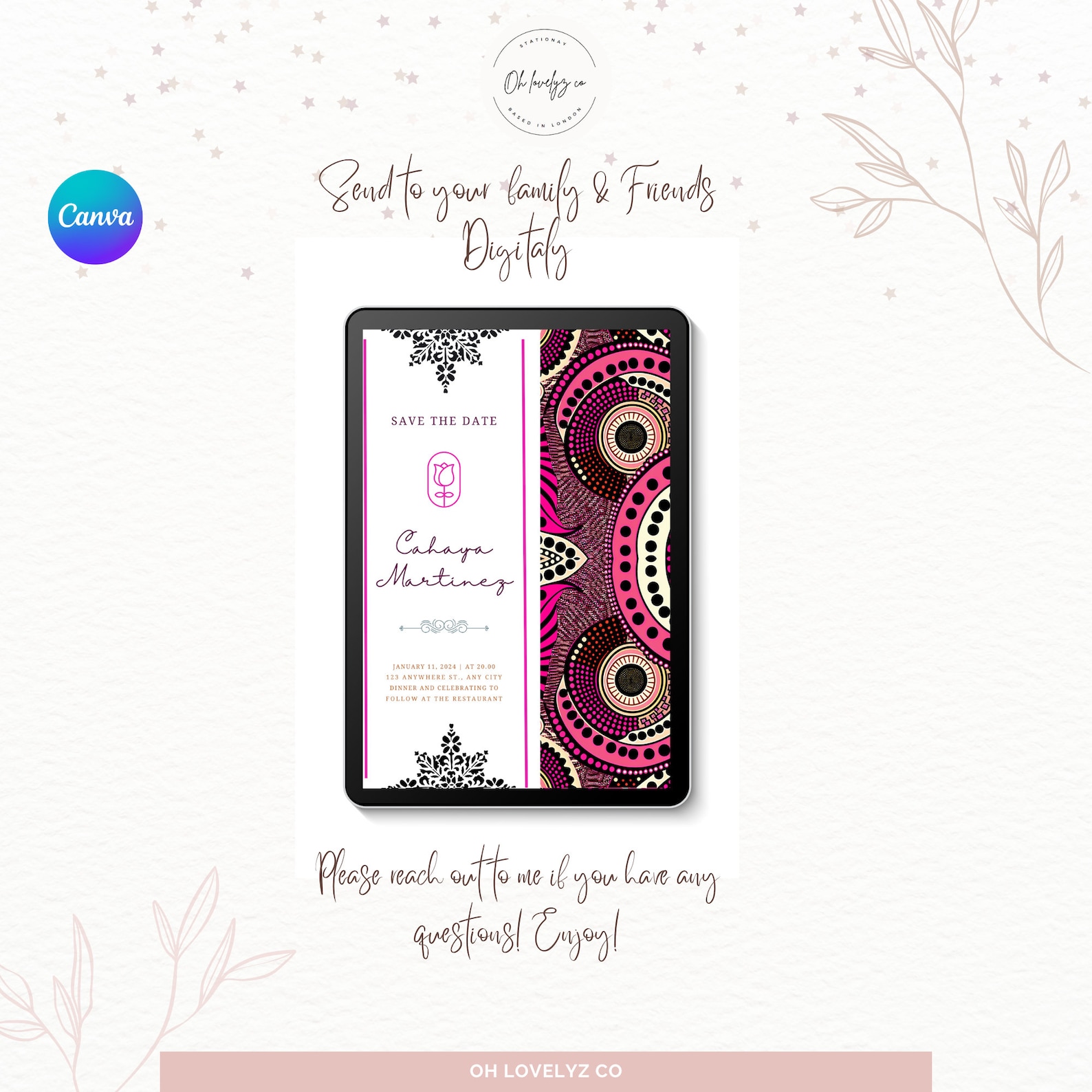 Modern African Birthday Invitation Template | Mobile Invitation ...