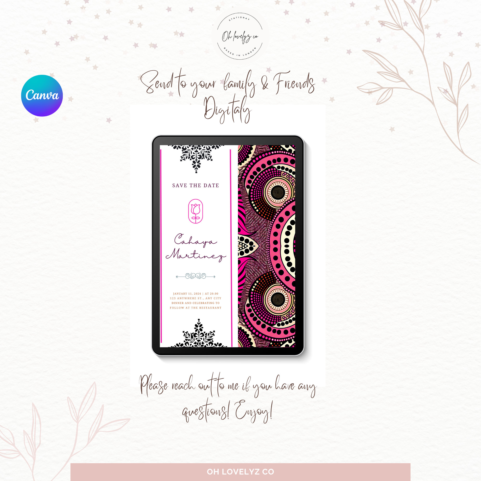 Modern African Birthday Invitation Template | Mobile Invitation ...