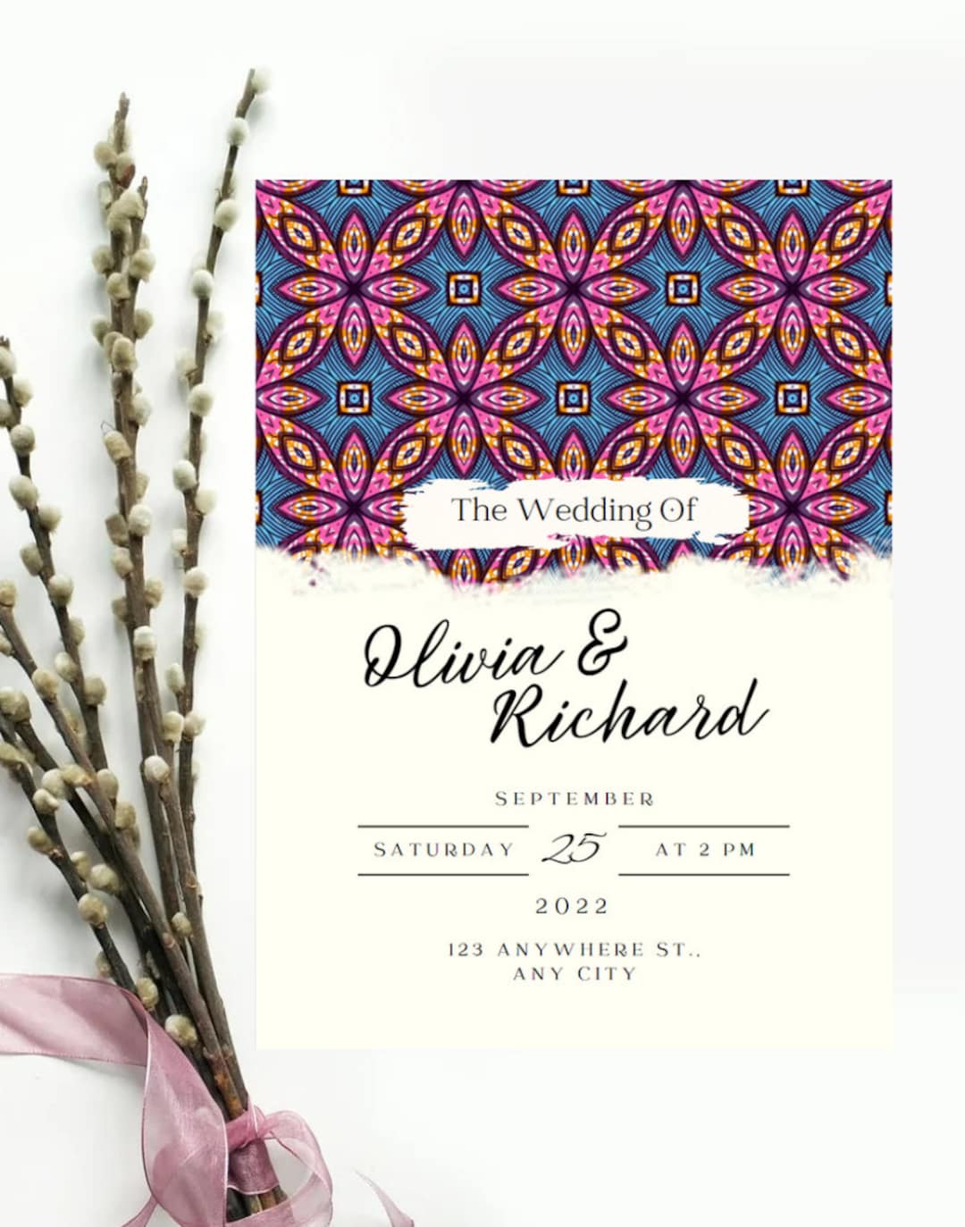 Traditional Nigerian Wedding Invitation | African Ankara Theme ...