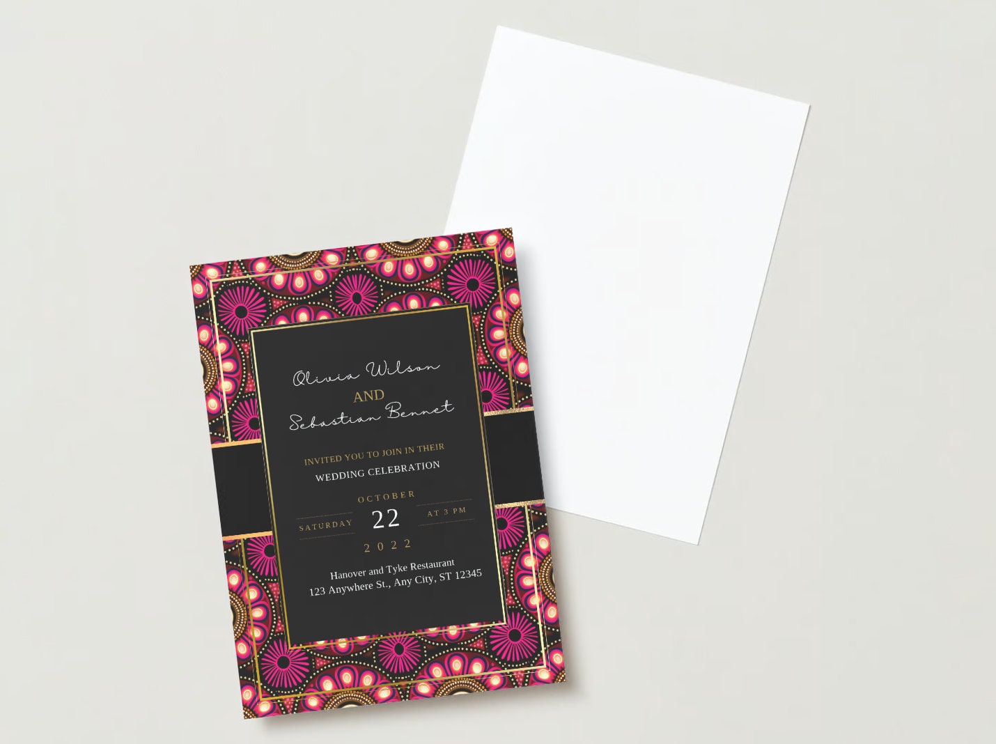 Luxury African Wedding Invitation Template | Nigerian Theme Wedding ...