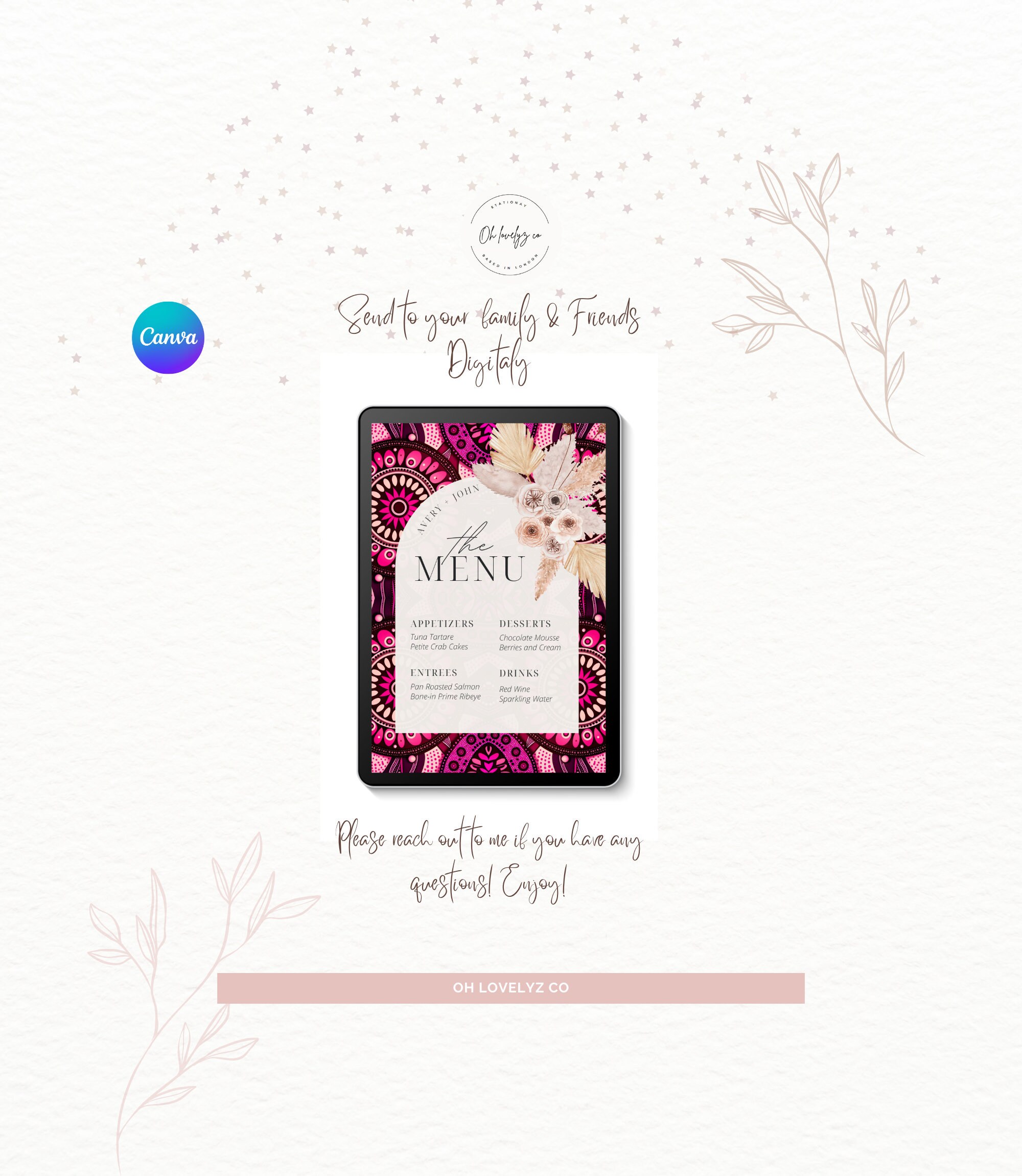 Elegant Traditional African Wedding Menu | Nigerian Lunch Menu | Custom ...