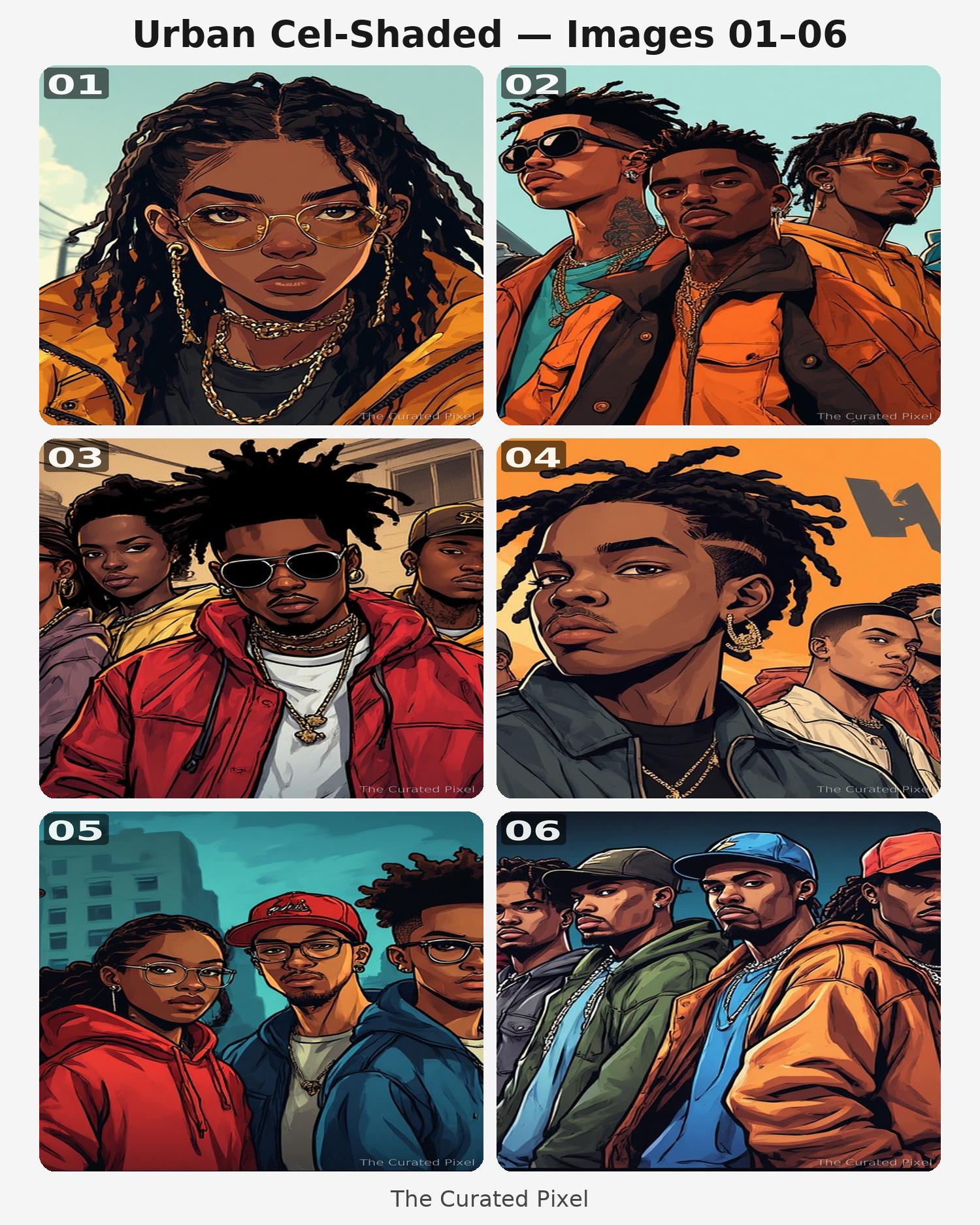 Urban Cel-shaded Portraits – Graphic Street Style | 24 JPG (4:5, 4000× ...