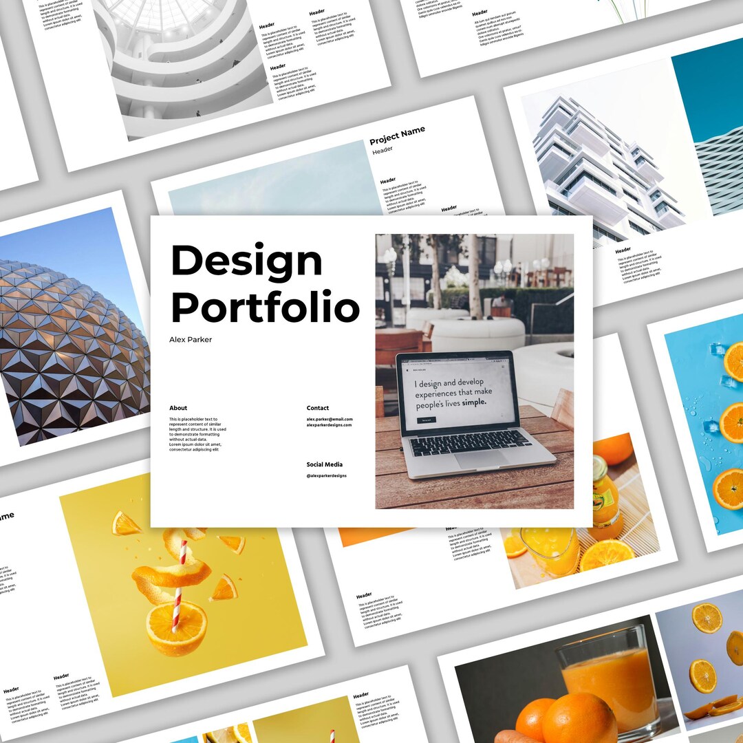 Minimalist Graphic Design Portfolio Template Clean Layout Adobe ...