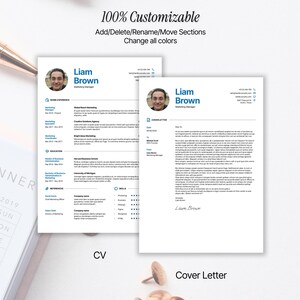 Minimalist Editable CV Template for Adobe CC & Affinity Clean, Simple ...