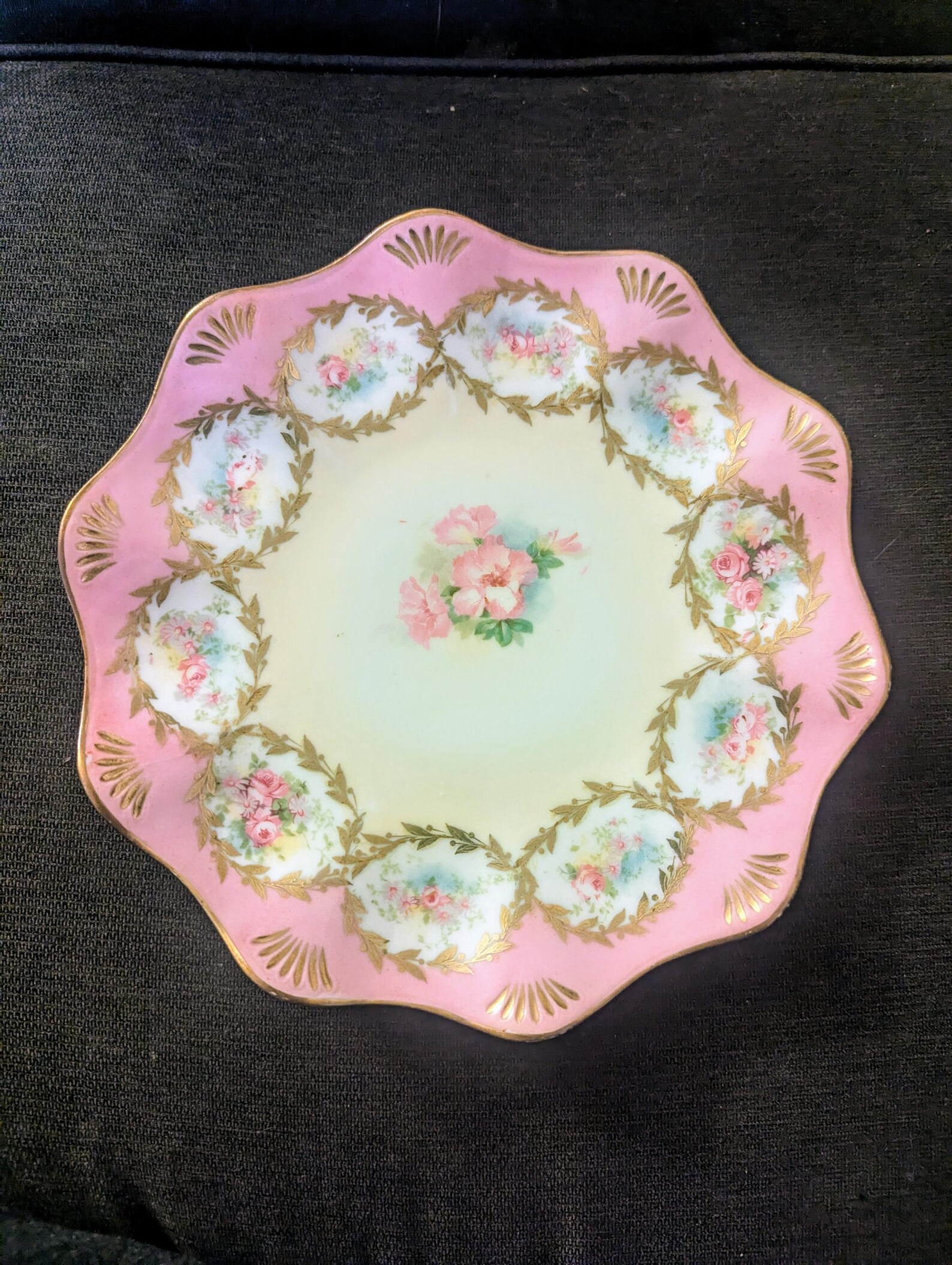 Vintage RS Prussian Plate in Pink - Etsy