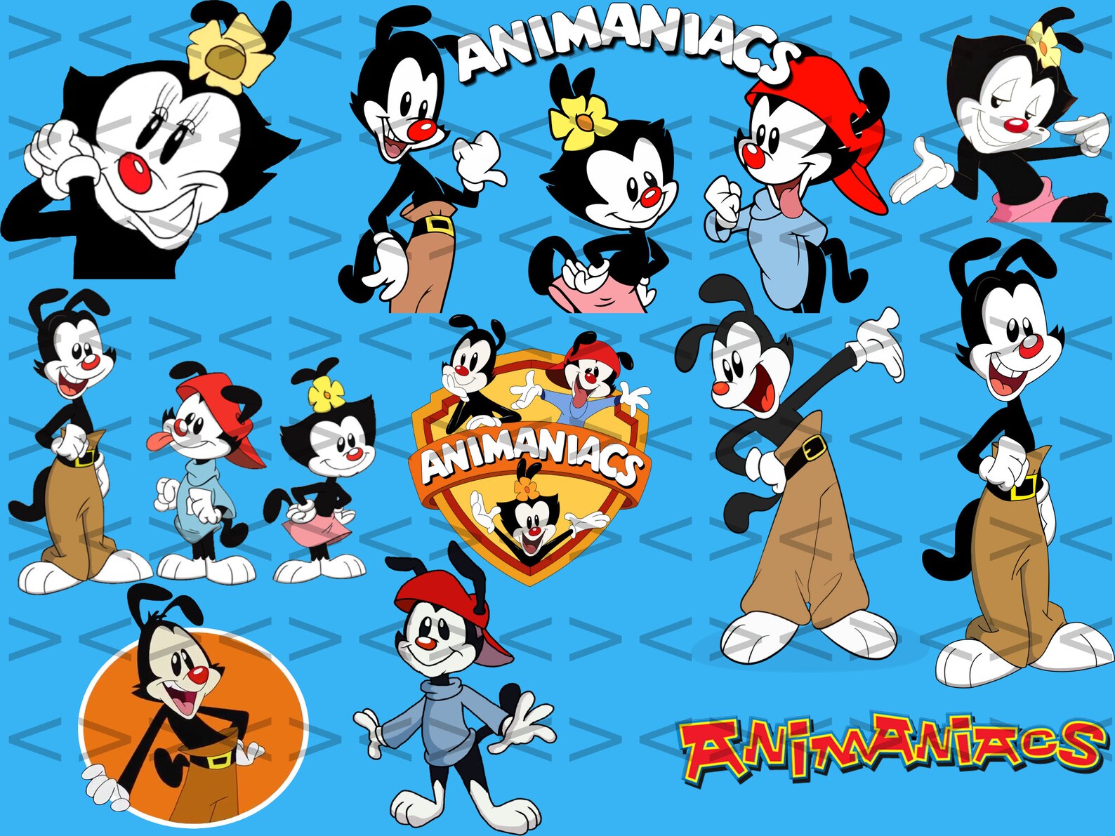 Animaniacs Instant Download, Cartoon SVG Outline, Cartoon SVG, Cartoon ...
