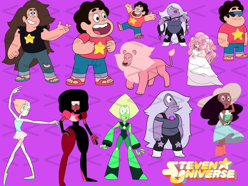 Steven Universe Instant Download, Cartoon SVG Outline, Cartoon SVG ...