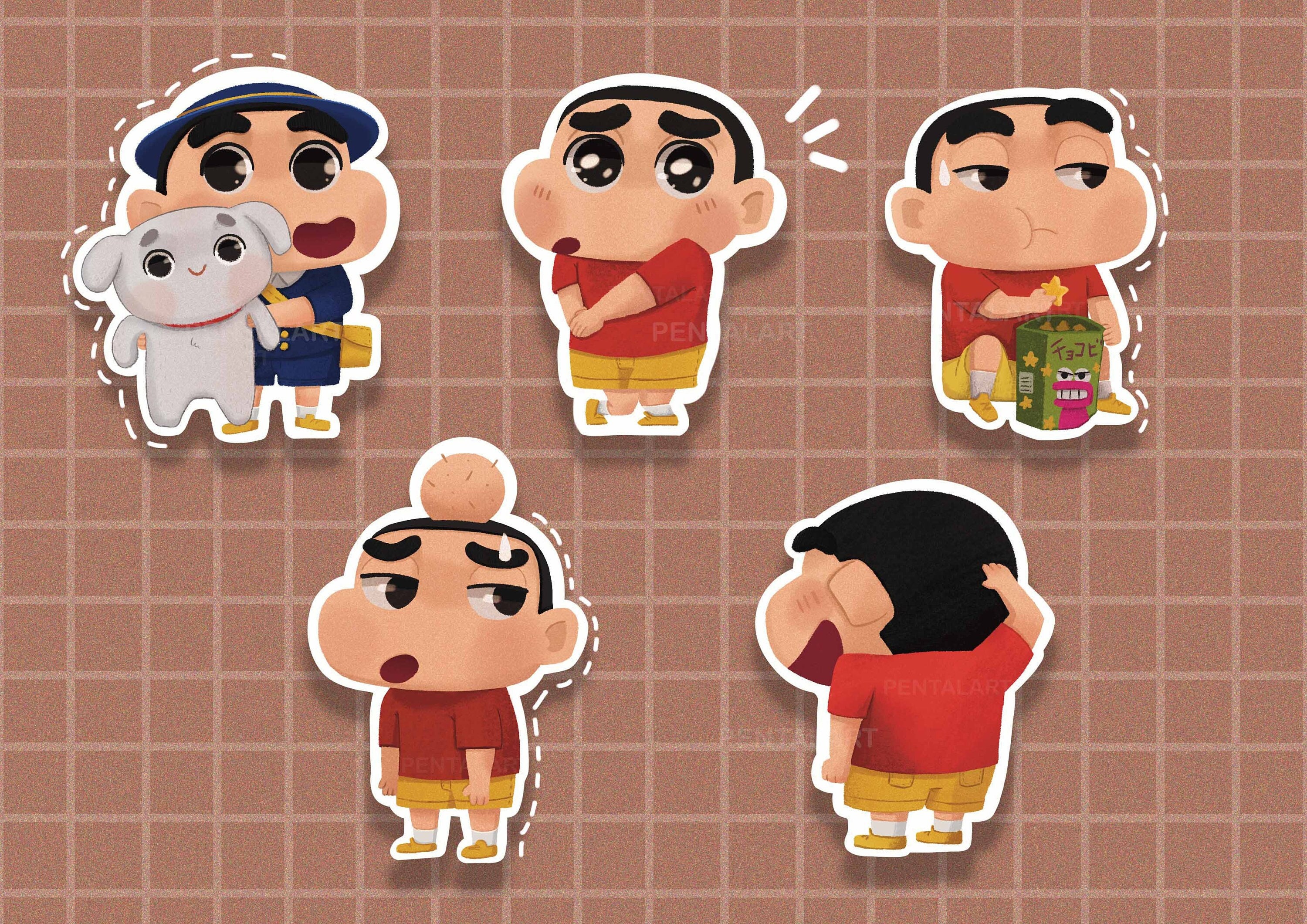 Shinchan Pack Sticker for Laptop / Sticker Anime Decoration - Etsy