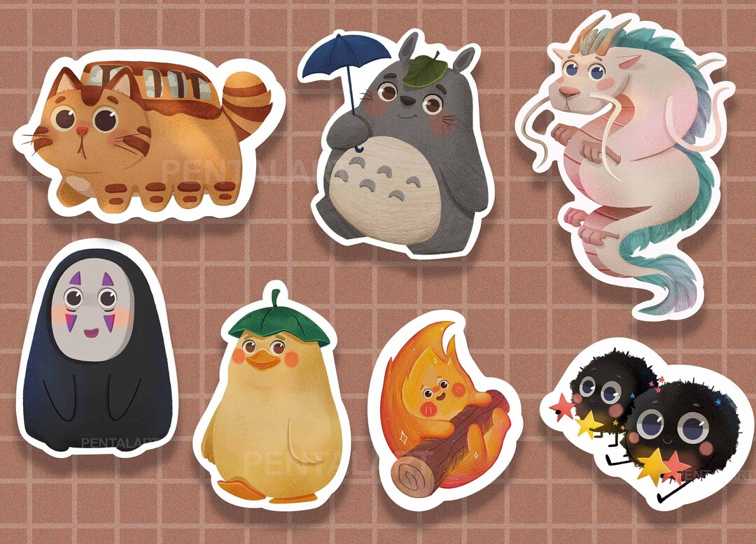 Aesthetic Gibli Sticker Set - Etsy