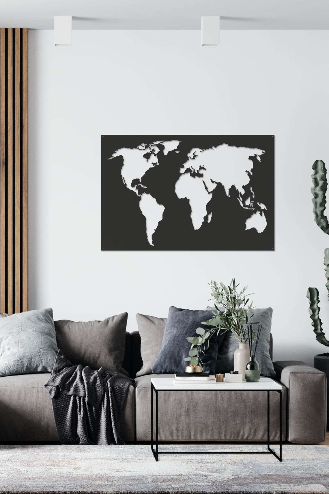 World Map Wall Table,world Map Mdf Decor,world Map Decor,home ...