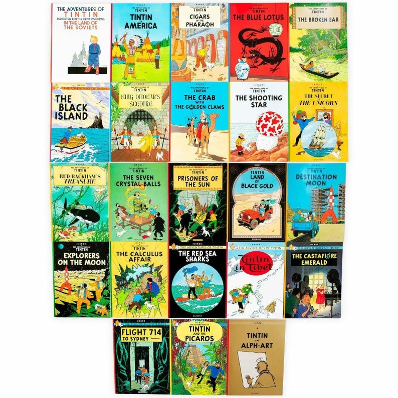 The Adventures of Tintin Boxset 23 Books Collection by Herge NEW ...