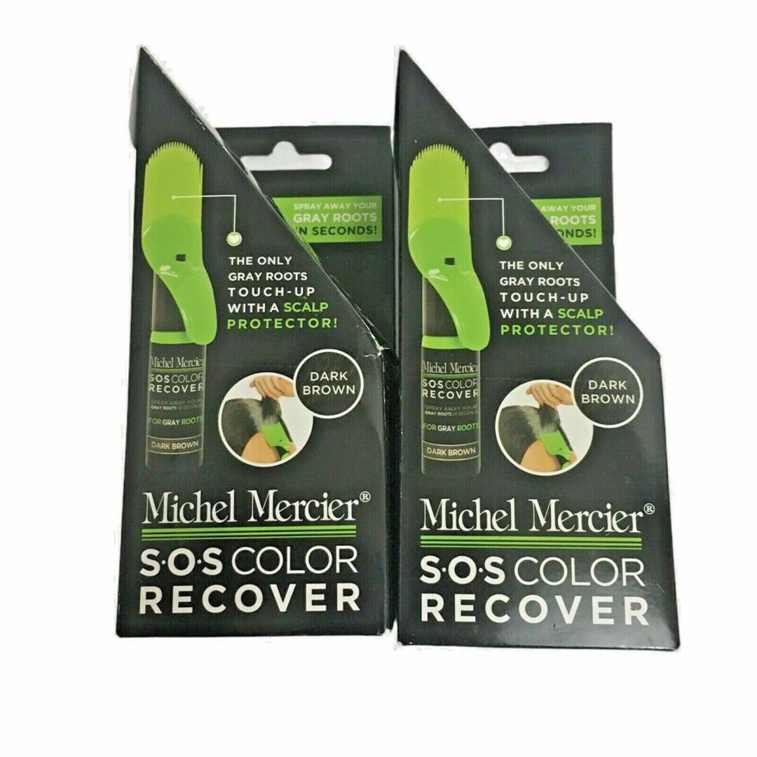 LOT OF 6 Michel Mercier SOS Color Recover Dark Brown Dye for Gray Roots ...