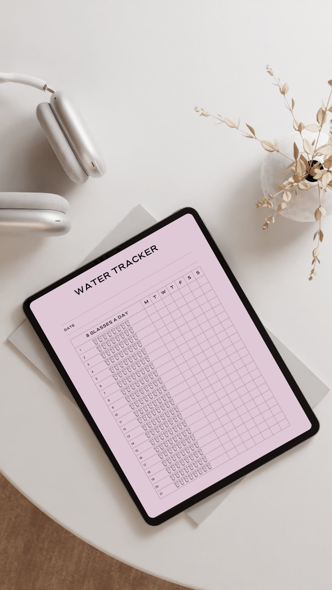 Water Planner, Tracker, Printable A4, Water Tracking, Habit Building ...