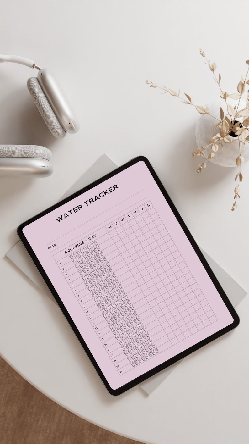 Water Planner, Tracker, Printable A4, Water Tracking, Habit Building ...
