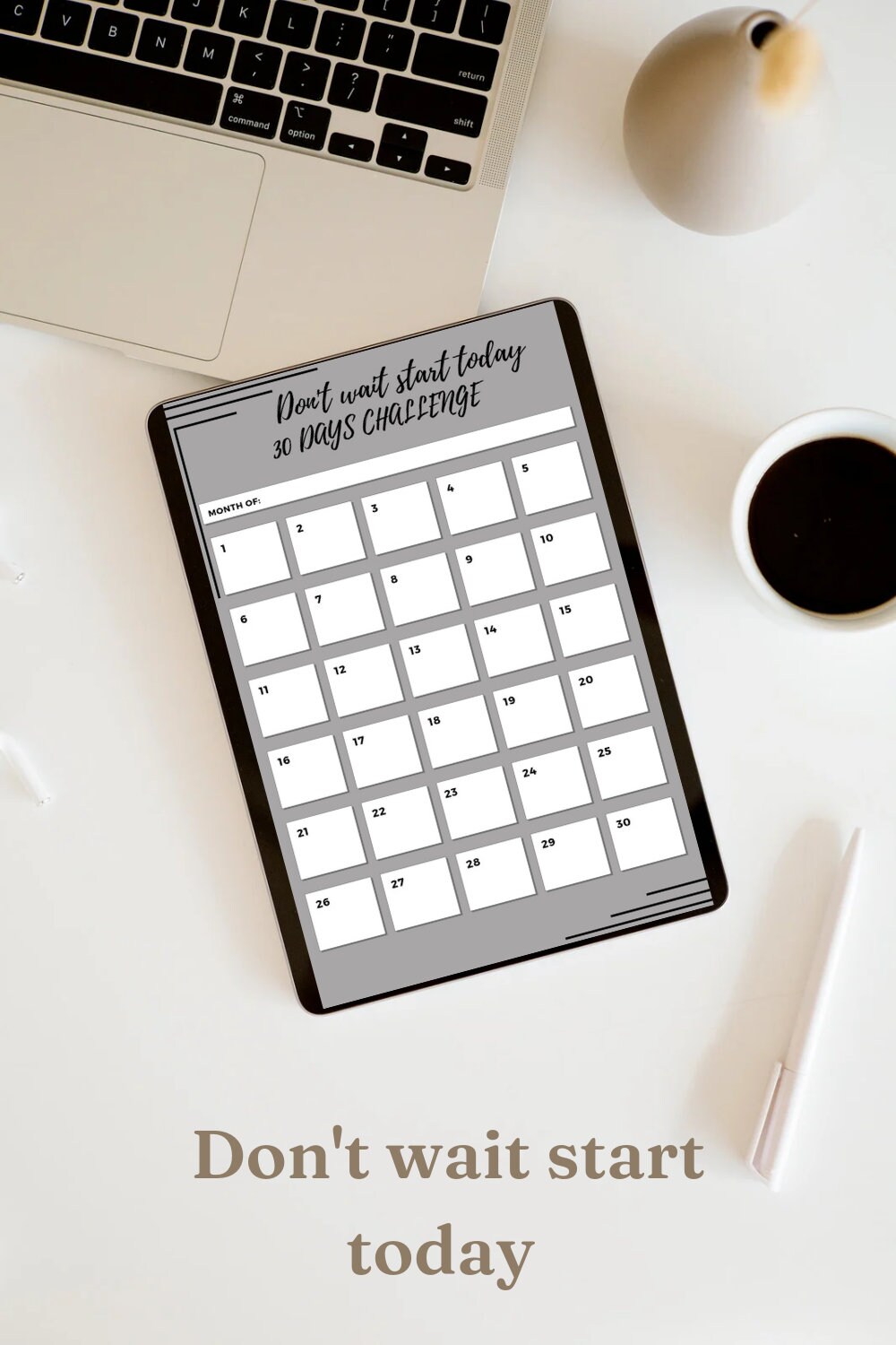 30 Day Challenge Printable A4, New Year Achievement, New Year Goals ...