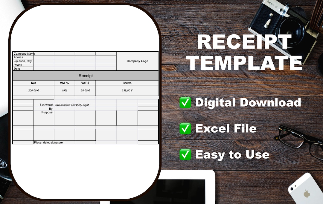 Receipt Digital Template Accounting Documents Tool for Correct ...