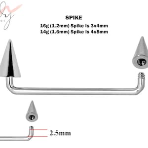 Surface Tragus Piercing, Wrist Piercing 16g 14g Surface Staple Bar ...