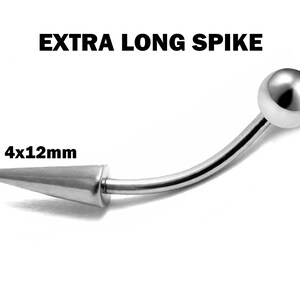 Titanium Vertical Lip Labret, Spike Lip Piercing Comes in Long Spike ...