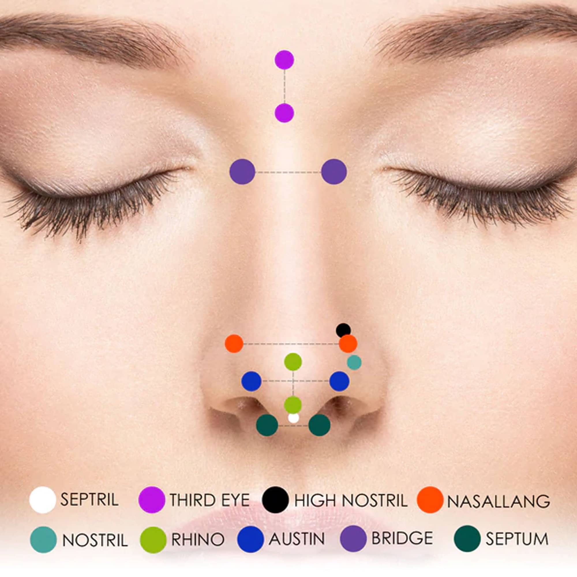 Titanium Spike Nostril Screw Nasallang Nose Chain Nose Stud - Etsy