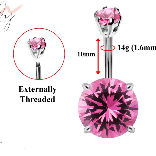 Big Belly Button Ring - Etsy