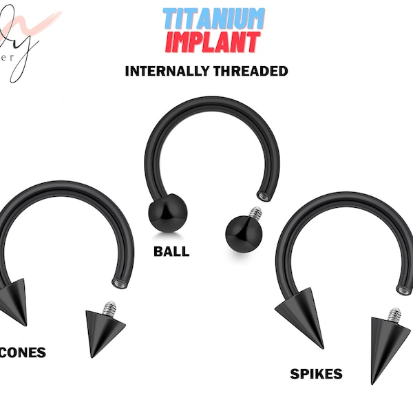 Spiked Black Septum Ring - Etsy