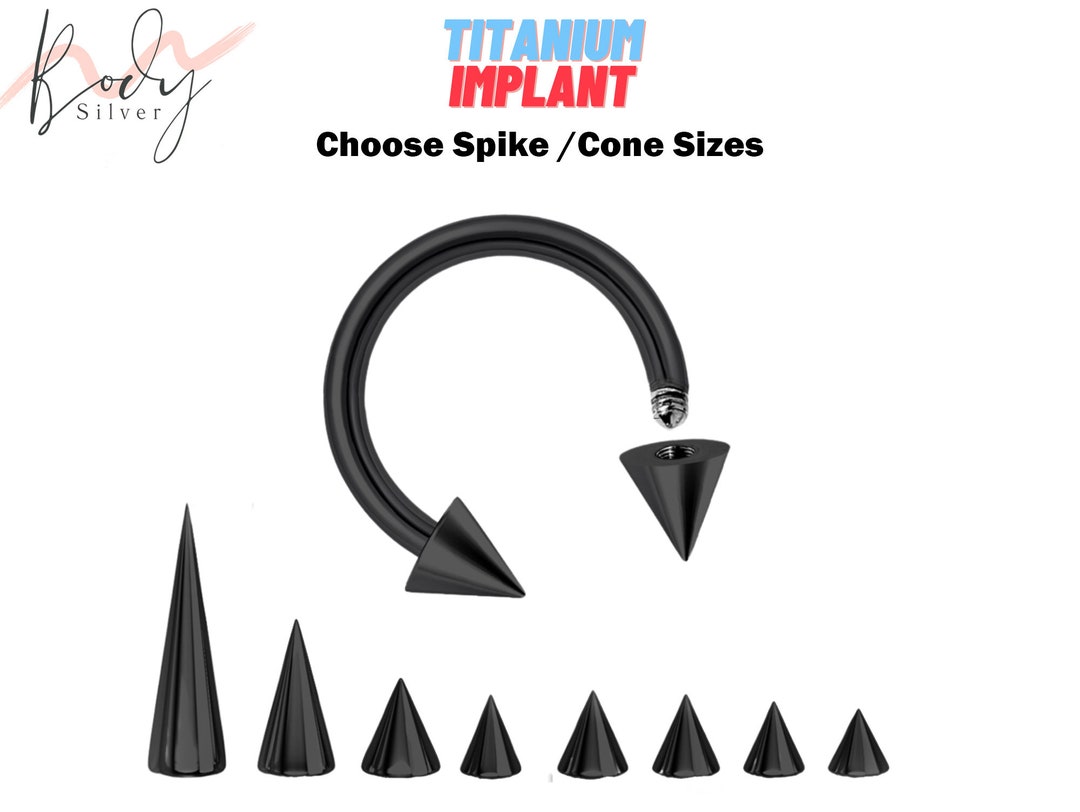 Black Spike Lip Piercing Nose Ring CBB Choose Cone / Spike - Etsy