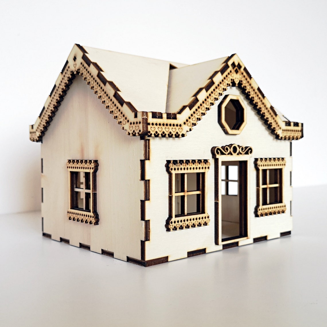 Model House Kit Doll House Kit Laser Cut Wooden Kit Wooden - Etsy