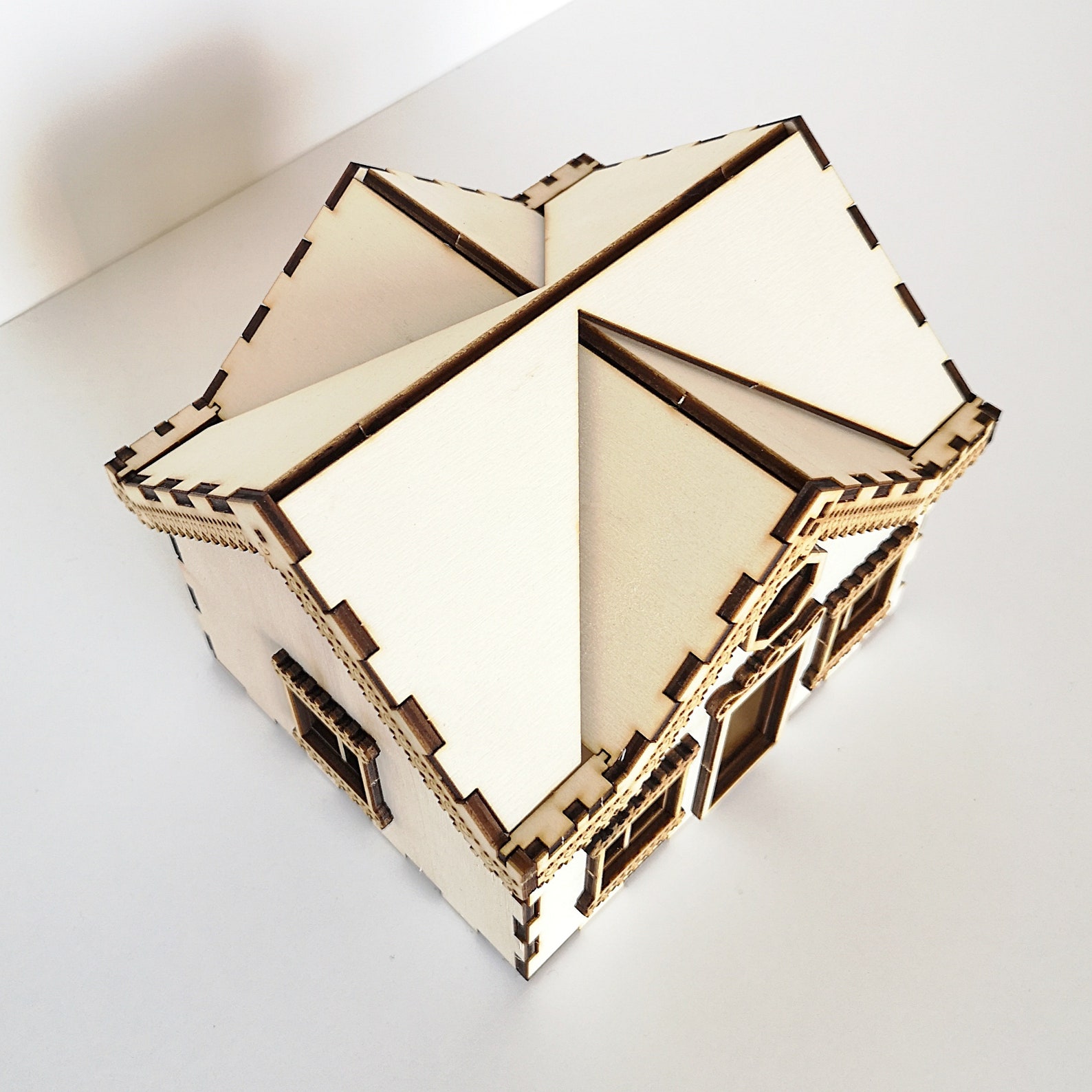 Model House Kit Doll House Kit Laser Cut Wooden Kit Wooden - Etsy