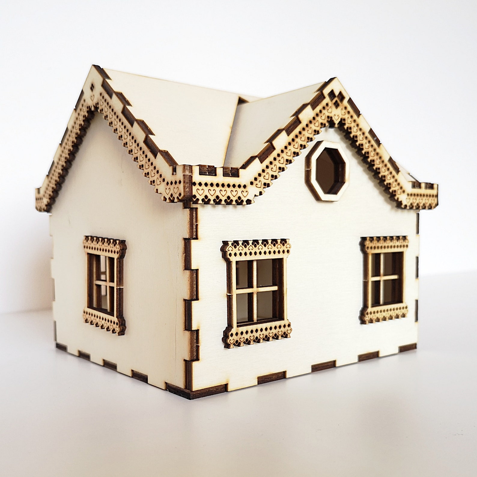 Model House Kit Doll House Kit Laser Cut Wooden Kit Wooden - Etsy