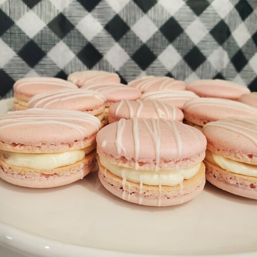 6 Pack Blue Raspberry French Macarons - Etsy